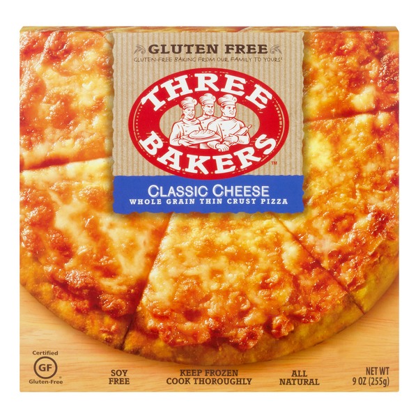 Three Bakers Gluten Free Whole Grain Thin Crust Pizza Classic Cheese (9 ...