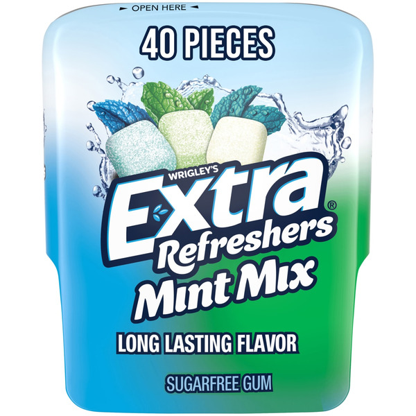 Extra Gum Refreshers Mint Mix Sugar Free Chewing Gum Piece Bottle Same ...