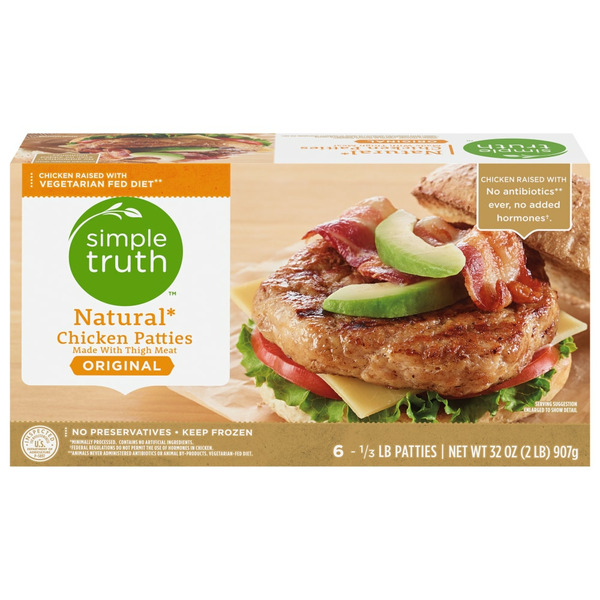 Kroger Simple Truth Original Chicken Patties Same-Day Delivery or ...