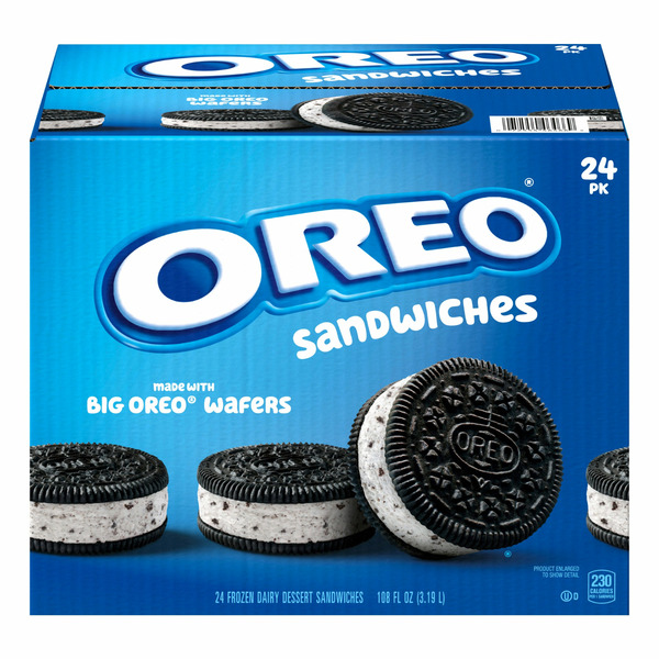 Oreo Frozen Dessert Sandwiches, 24-count Same-Day Delivery | Costco