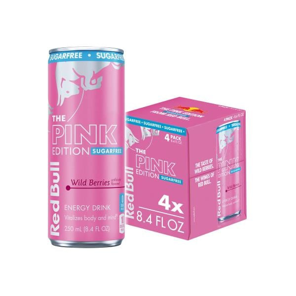 Red Bull Pink Edition Sugarfree Energy Drink Can Same-Day Delivery or ...