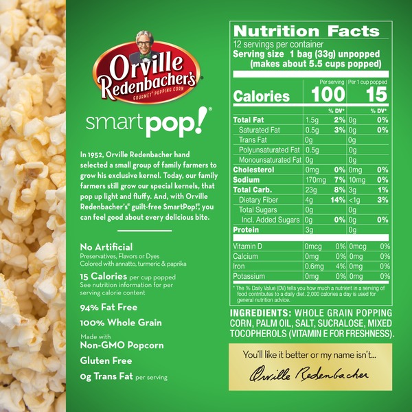 Smart Pop Kettle Corn Popcorn Nutrition Facts | Besto Blog