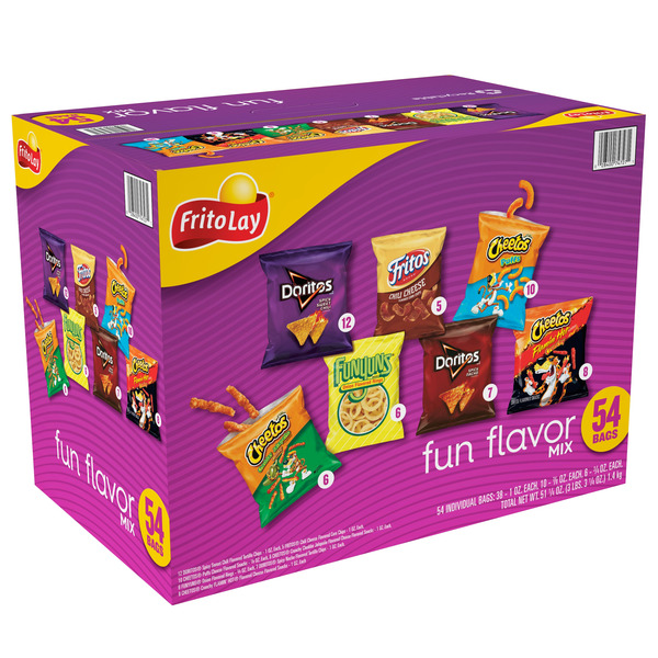 Frito-Lay Fun Flavor Mix, Variety Pack, 54 ct Same-Day Delivery ...