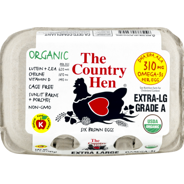 The Country Hen Organic Grade A Eggs Extra- Large (13.5 oz) - Instacart