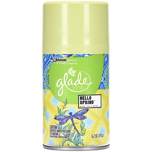 Glade Hello Spring Green Tea & Birch Automatic Spray Freshener (6.2 oz ...