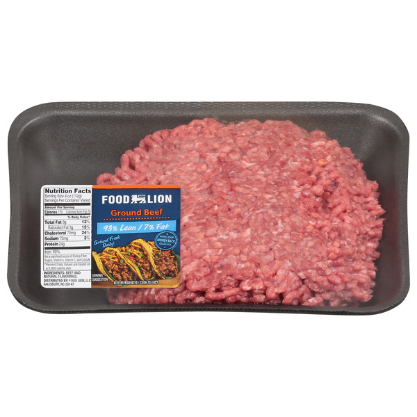 Food Lion 93% Low Fat Ground Beef Same-Day Delivery or Pickup | Instacart