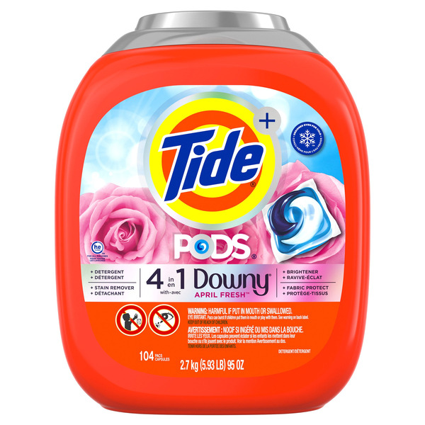 Tide April Fresh Pods With Downy Liquid Laundry Detergent Pacs Same-Day ...