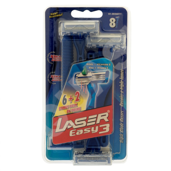 Laser Easy 3 Men'S Razors, 9 Pack Same-Day Delivery | Dollarama