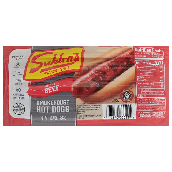 Sahlen's Hot Dogs, Smokehouse, Original Beef Same-Day Delivery or ...