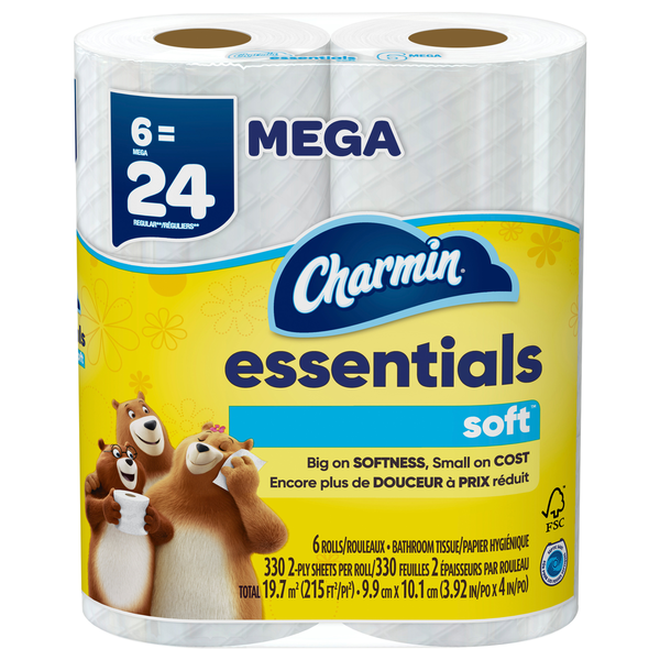 ShopRite Charmin Bathroom Tissue, Soft, Mega, 2-Ply Same-Day Delivery ...