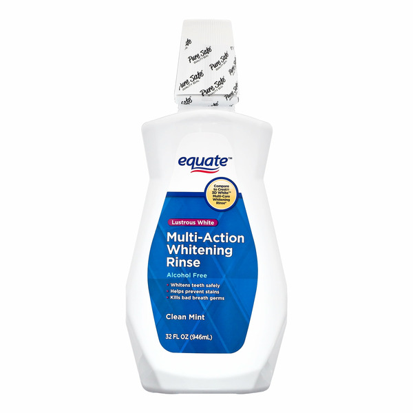 Walmart Equate Lustrous White Multi-action Whitening Rinse Same-Day ...
