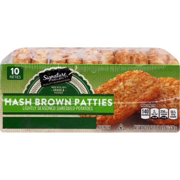 Safeway Signature SELECT Hash Brown Patties, Family Size Same-Day ...