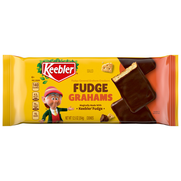 Kroger Keebler Fudge Grahams, Fudge Covered Graham Crackers, 12.5 oz ...