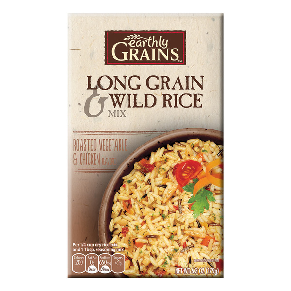 Earthly Grains Long Grain & Wild Rice Mix - Roasted Veg & Chicken Same ...