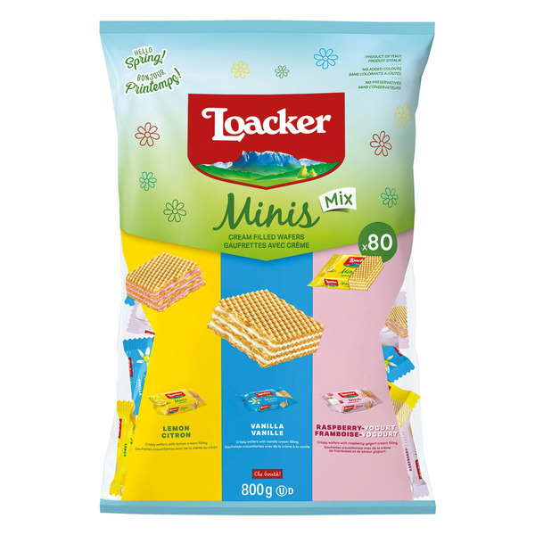 Loacker Minis Spring Mix, Variety pack of creme-filled wafer cookies ...