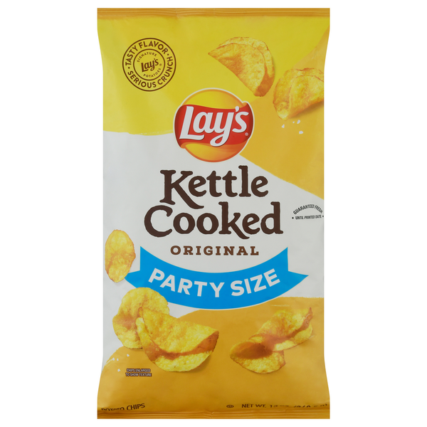 Vons Lay's Potato Chips, Original, Kettle Cooked, Party Size Same-Day ...
