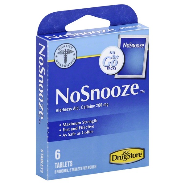 Lil Drug Store NoSnooze, Maximum Strength, 200 mg, Tablets, On the Go ...