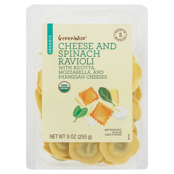 GreenWise Ravioli, Organic, Cheese and Spinach Same-Day Delivery or ...