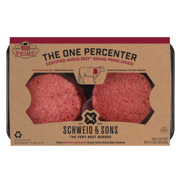 ShopRite Schweid & Sons The One Percenter, Beef Burgers Same-Day ...