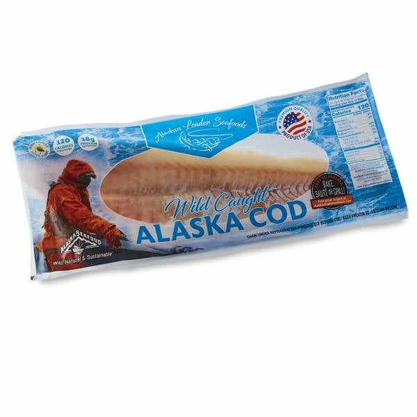 Alaskan Leader Seafood Frozen Wild-Caught Alaskan Cod Fillets Same-Day ...