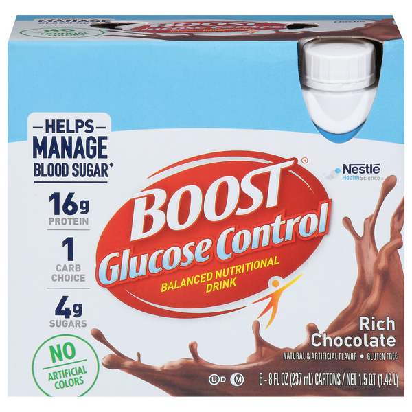 Food Lion BOOST Balanced Nutritional Drink, Rich Chocolate, Glucose ...