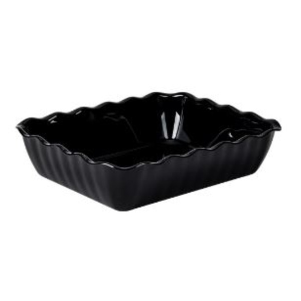 Cambro DC10110 Deli Crock square 4.9 qt. scalloped pattern black ...