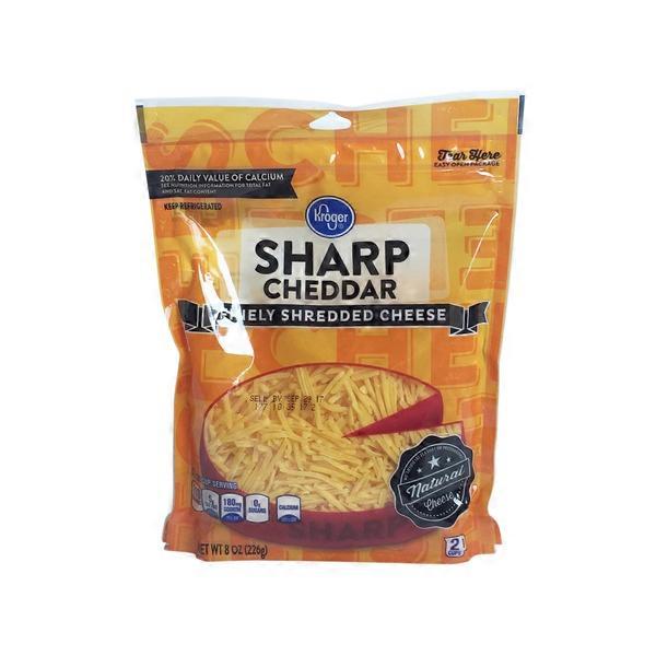 Kroger Finely Sharp Shredded Cheddar (8 oz) - Instacart