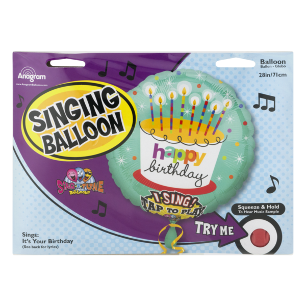 Anagram Singing Balloon Happy Birthday (1 ct) - Instacart