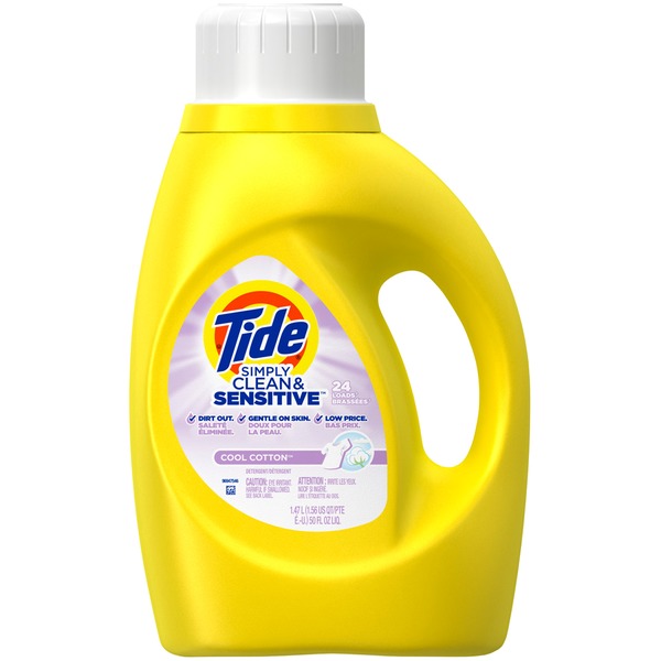 Tide Simply Clean & Sensitive HE Liquid Laundry Detergent, Cool Cotton ...