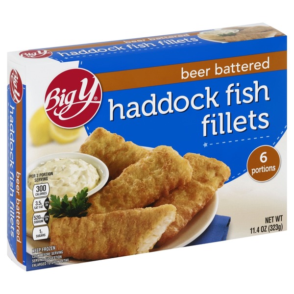 Big Y Beer Battered Haddock Fish Fillets (11.4 oz) - Instacart