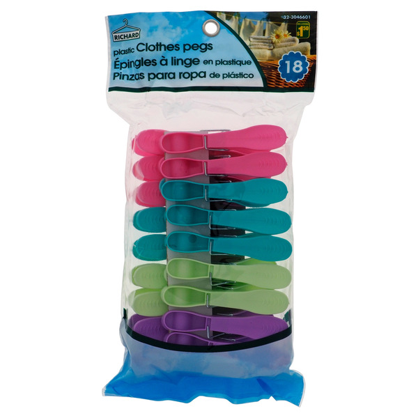 Plastic Clothes Pegs, 20 Pack Same-Day Delivery | Dollarama