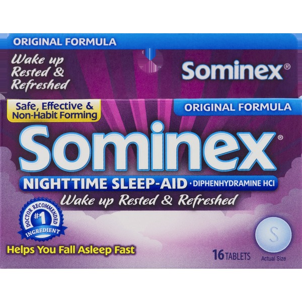 Sominex Nighttime Sleep-Aid Tablets - 16 CT (16 ct) - Instacart