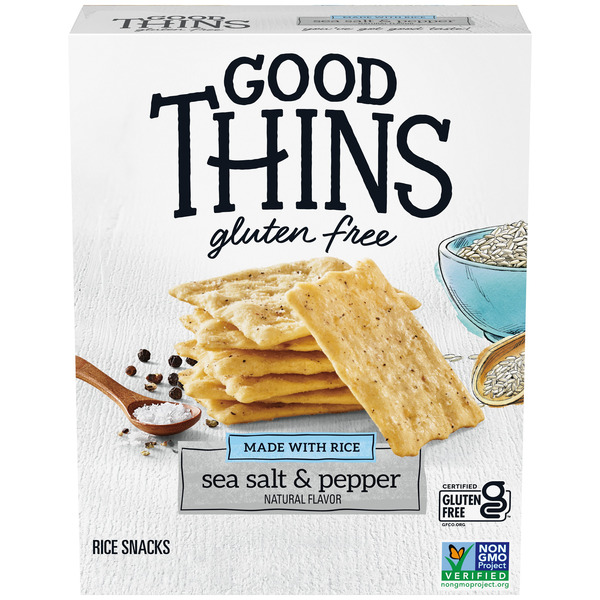 Safeway GOOD THINS Sea Salt & Pepper Rice Snacks Gluten Free Crackers ...