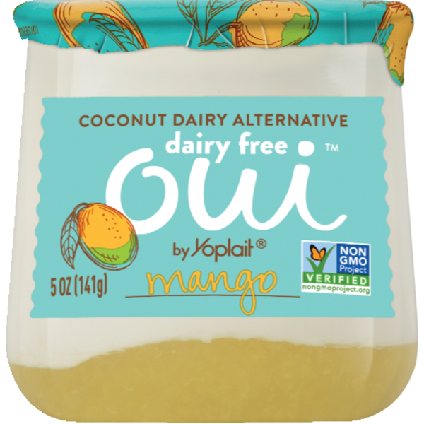 Yoplait Oui Mango Coconut Based Dairy Free Yogurt Alternative, Glass ...