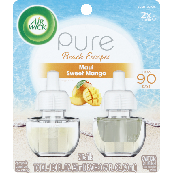 Air Wick Air Freshener, Scented Oil, Maui Sweet Mango Fragrance (2 each ...