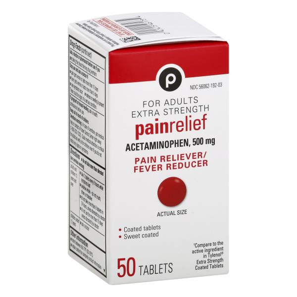 Publix Acetaminophen, Extra Strength, 500 mg, Tablets Same-Day Delivery ...