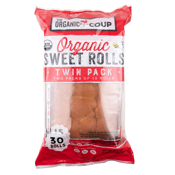 The Organic Coup Organic Sweet Rolls, 30-count Same-Day Delivery | Costco
