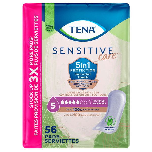 TENA Intimates Sensitive Care Maximum Absorbency Incontinence Pad for ...