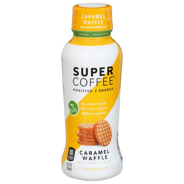 Super Coffee Enhanced Coffee, Plant Based, Positive Energy, Caramel ...