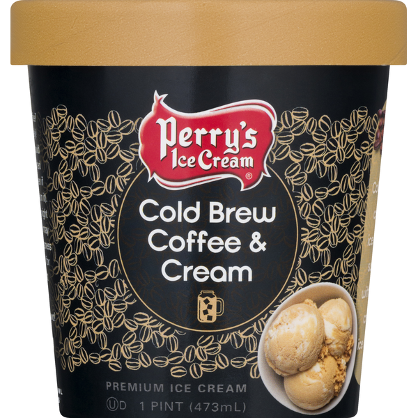 Perrys Ice Cream Ice Cream, Premium, Cold Brew Coffee & Cream (1 pt ...