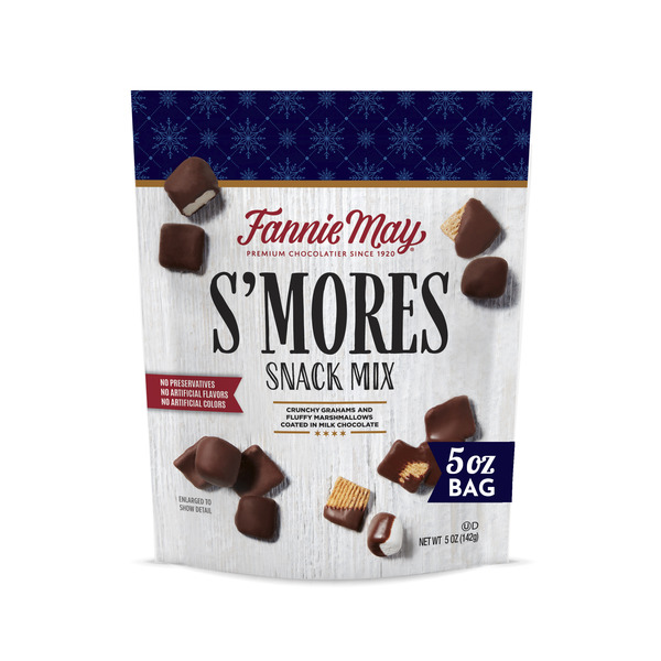 Fannie May Premium Milk Chocolate S'mores Snack Mix, Holiday Chocolate ...
