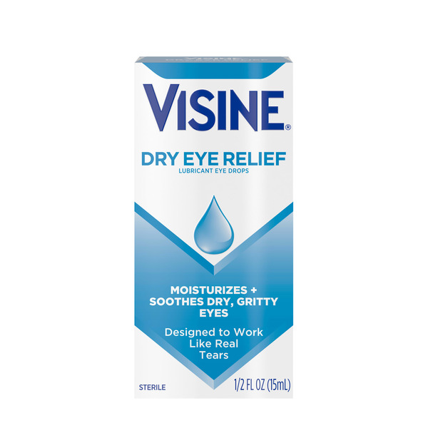 VISINE Dry Eye Relief Lubricant Eye Drops, Artificial Tears with ...