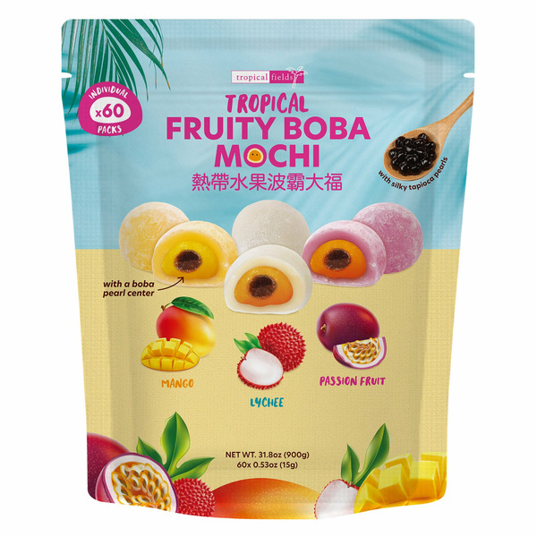 Tropical Fields Boba Mochi, Tropical Fruity, 31.8 oz Same-Day Delivery ...