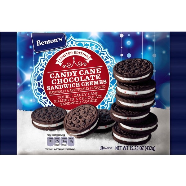 Benton's Oreo Candy Cane Chocolate Sandwich Cookies Same-Day Delivery ...