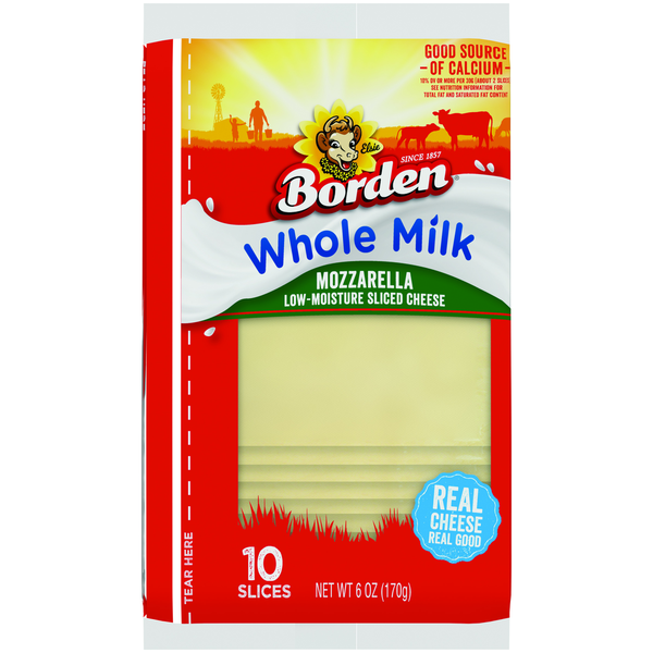 ShopRite Borden Whole Milk Mozzarella Slices Same-Day Delivery | Instacart