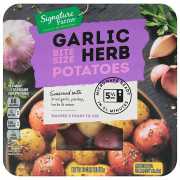 Safeway Signature Farms Potatoes, Garlic Herb, Bite Size Pickup | Instacart