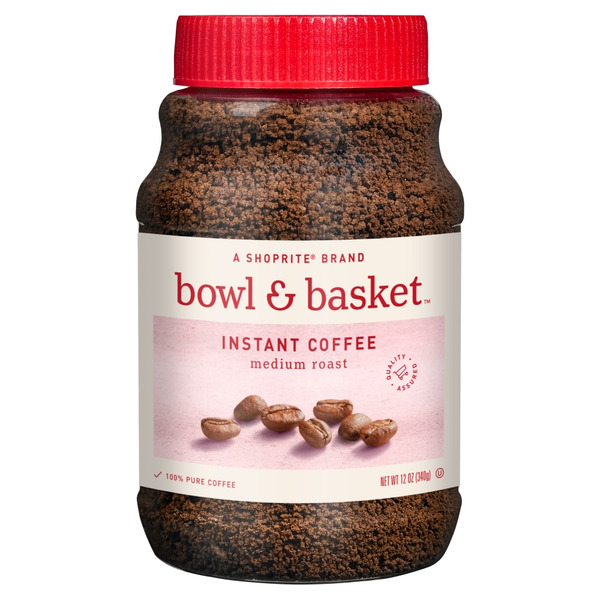 ShopRite Bowl & Basket Medium Roast 100% Pure Instant Coffee Same-Day ...