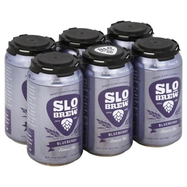 Slo Brew Beer, Blonde Ale, Blueberry (12 fl oz) - Instacart