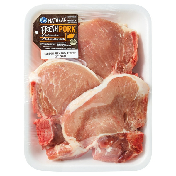 Kroger About 3-4 Chops per Pack Bone-In Center Cut Pork Chops Same-Day ...