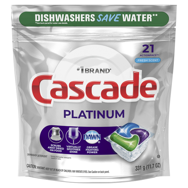 ALDI Cascade Platinum Dishwasher Detergent Pods, Fresh Same-Day ...